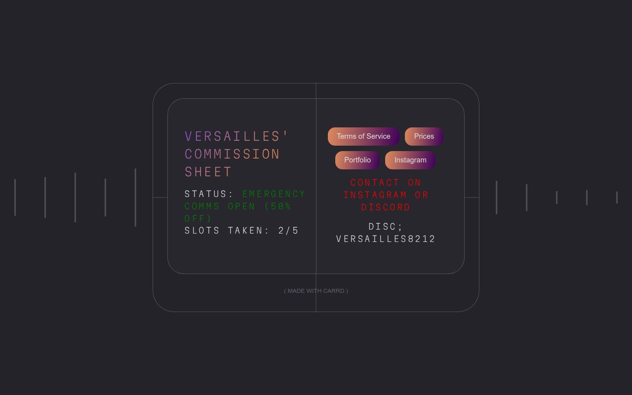 Versailles' Commissions